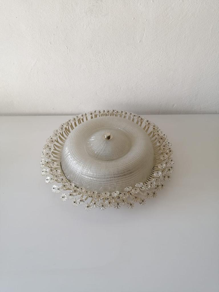 Textured Glass Flushmount by Emil Stejnar for Rubert Nikoll, 1960s ...