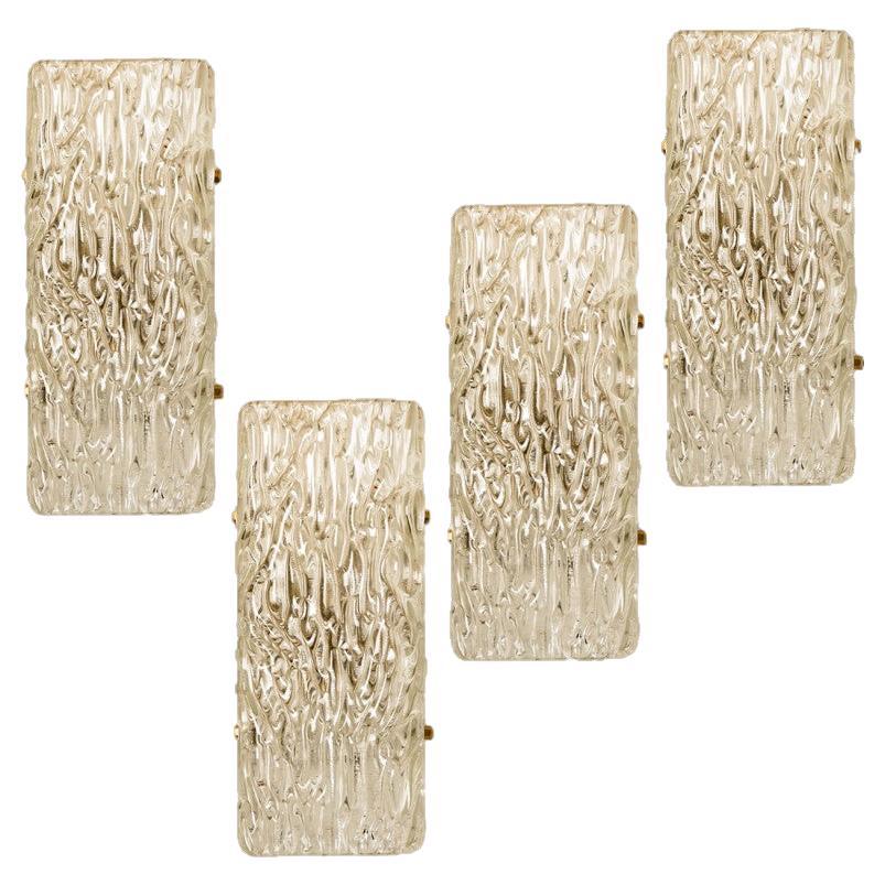 1 of the 6 Ribble Textured Glass Brass Wall Lights by J.T. Kalmar ...