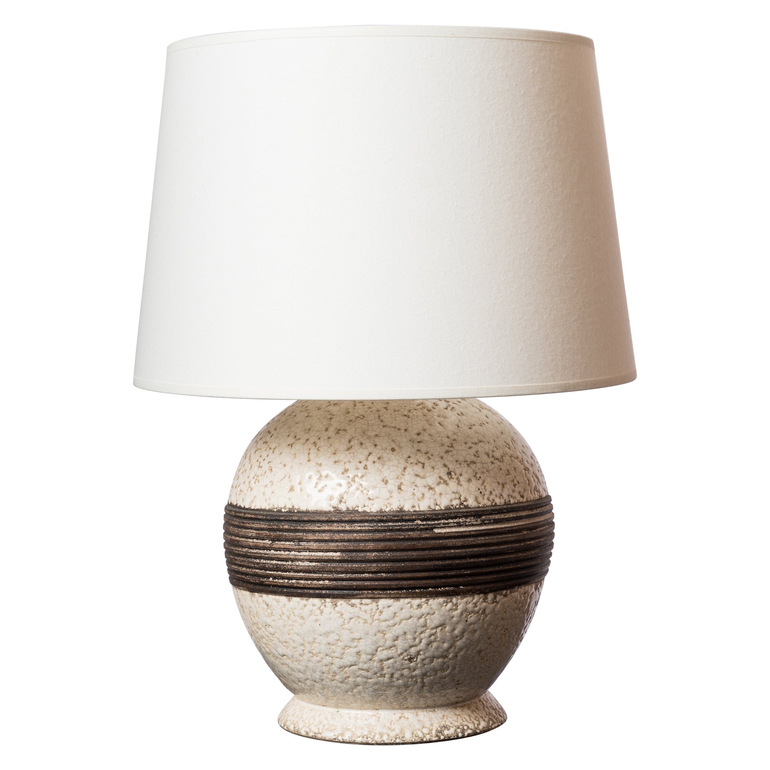 Art Deco Table Lamp Attributed to Jean Besnard, Ceramic, France, 1935 ...