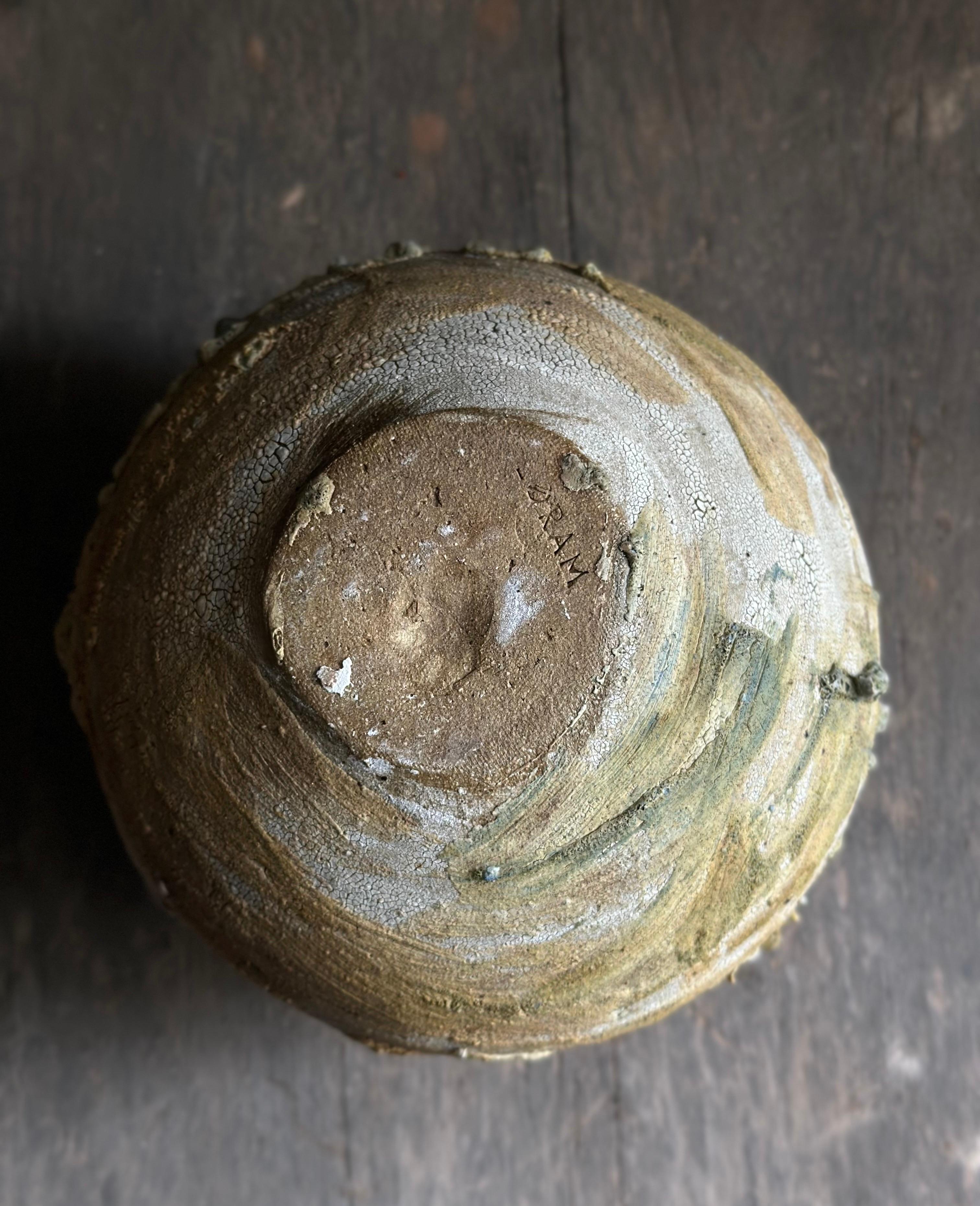 Textured Modern Organic Ceramic Moon Jar Vase For Sale at 1stDibs