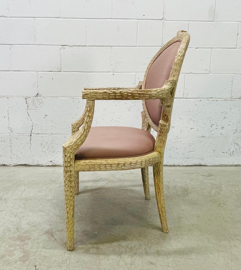 Textured Round Back Arm Chair For Sale at 1stDibs