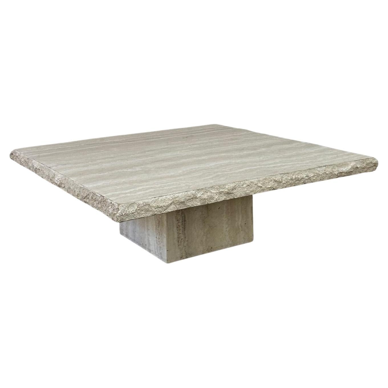 Textured Travertine Coffee table For Sale at 1stDibs