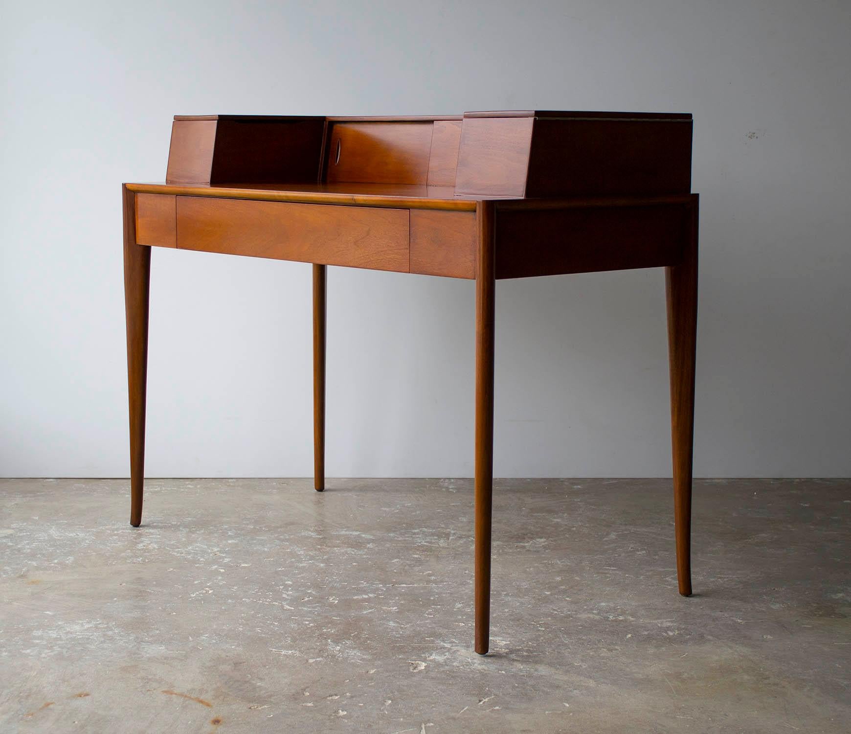 T.H. Robsjohn-Gibbings Desk for Widdicomb in Mahogany with Sabre Legs ...