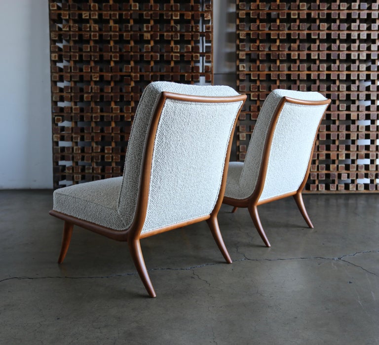 T.H. Robsjohn-Gibbings Slipper Chairs for Widdicomb, circa 1955 For ...