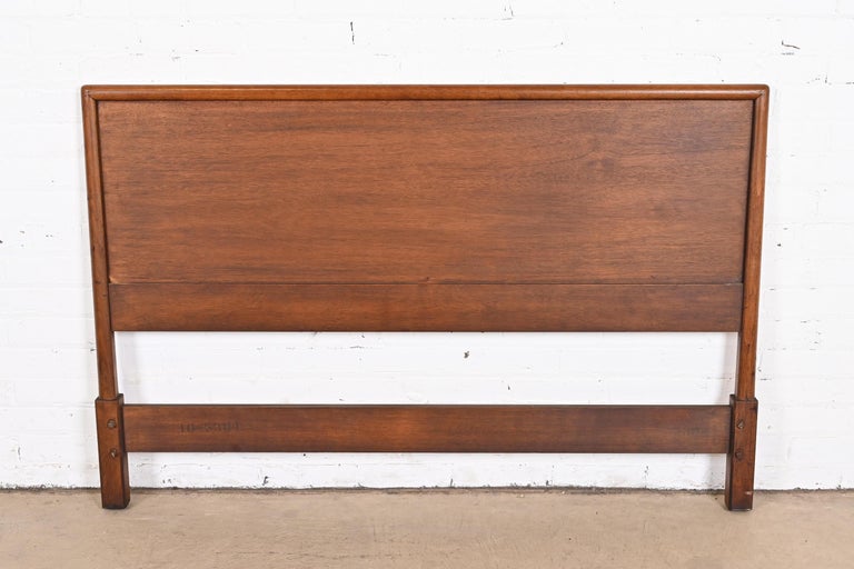 T.H. Robsjohn-Gibbings Style Walnut Full Size Headboard by Henredon ...