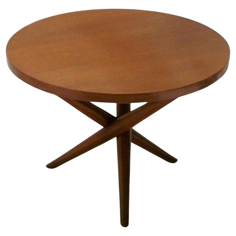 T.H. Robsjohn Gibbings Tripod End Table, Pair Available For Sale at 1stDibs
