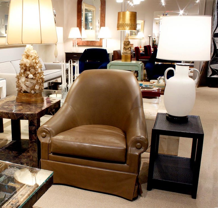 Thad Hayes Custom Barrel Back Lounge Chair, 2000 For Sale at 1stDibs