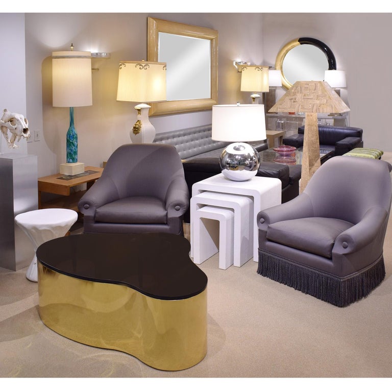 Thad Hayes Pair of Custom Swivel Lounge Chairs for the Gibson Residence ...