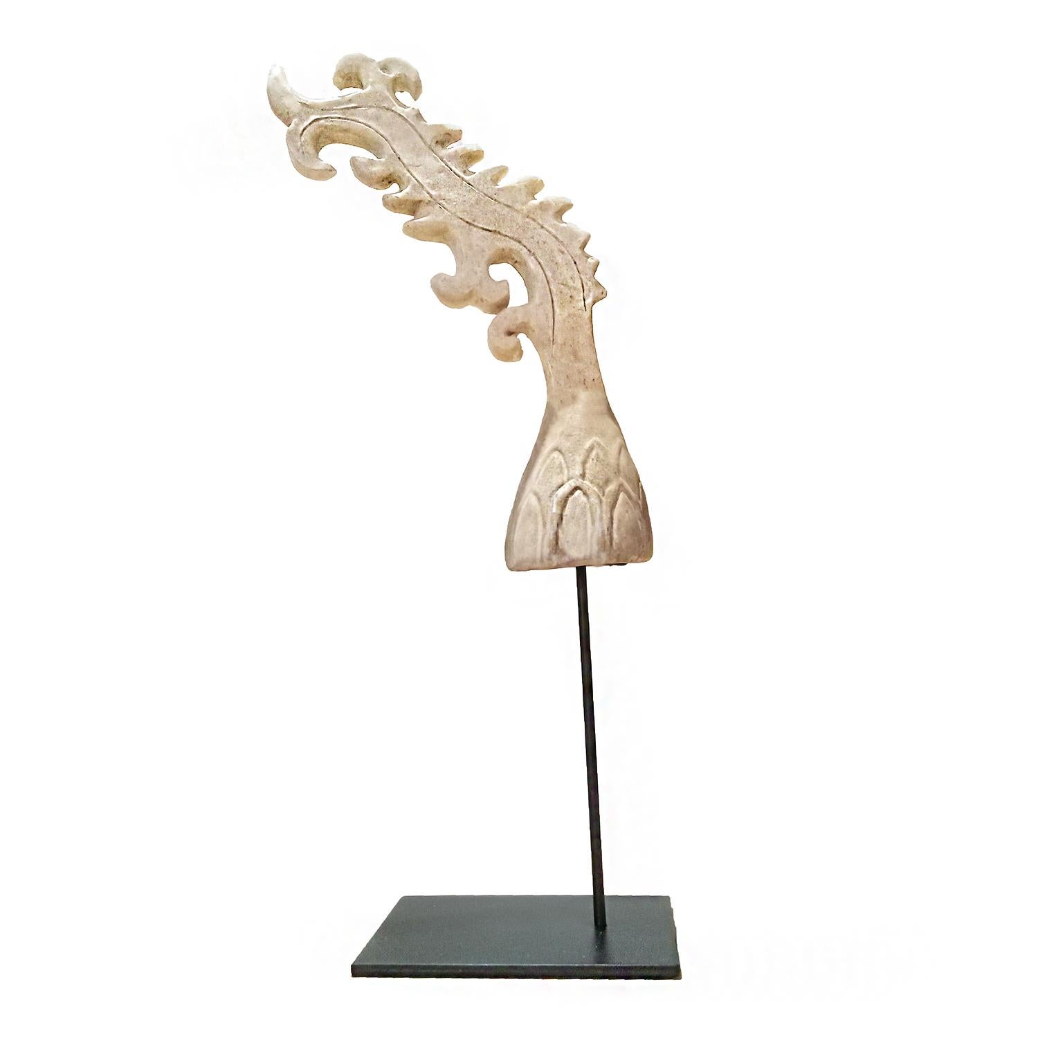 Thai Ceramic Antefix Ornaments, 19th Century For Sale at 1stDibs