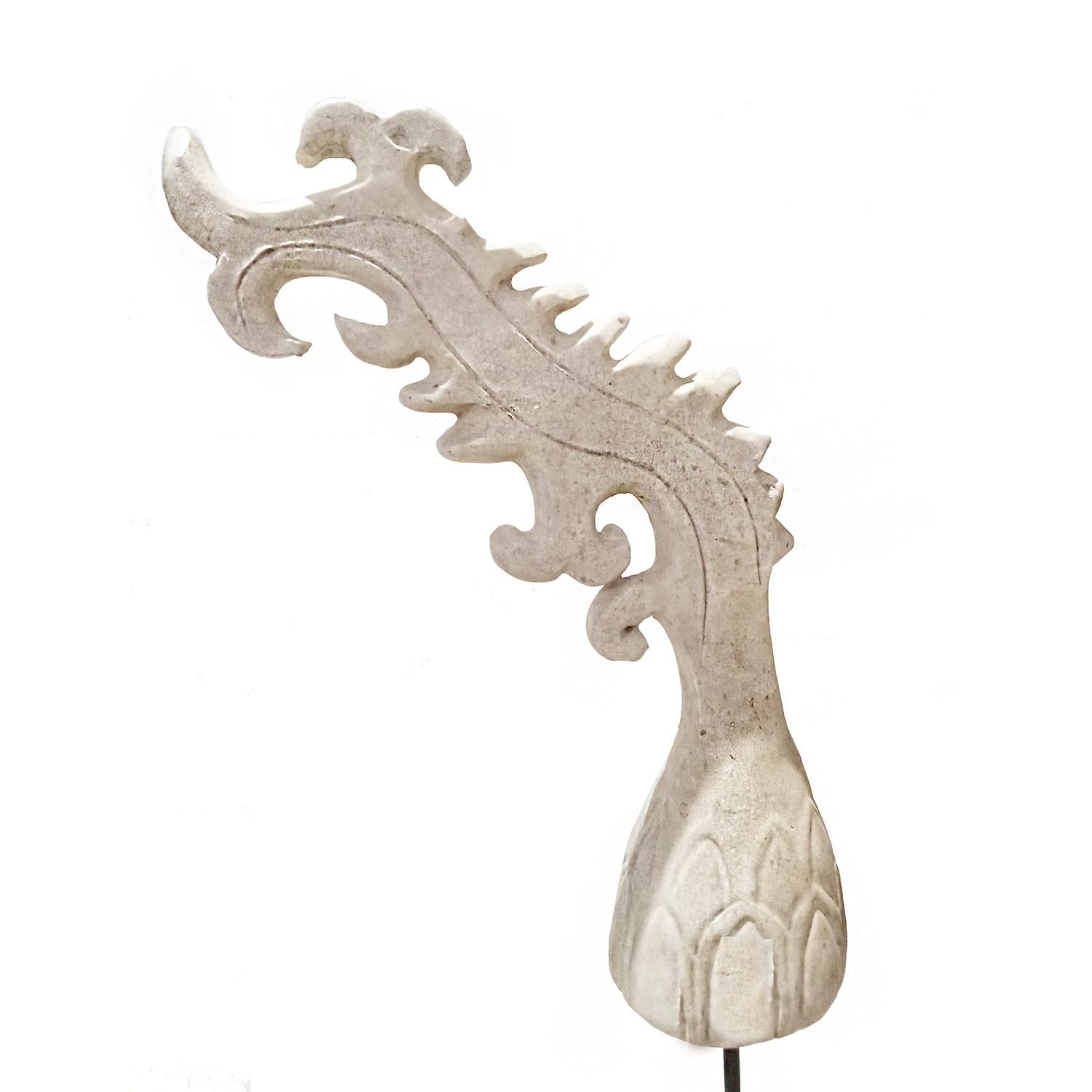 Thai Ceramic Antefix Ornaments, 19th Century For Sale at 1stDibs