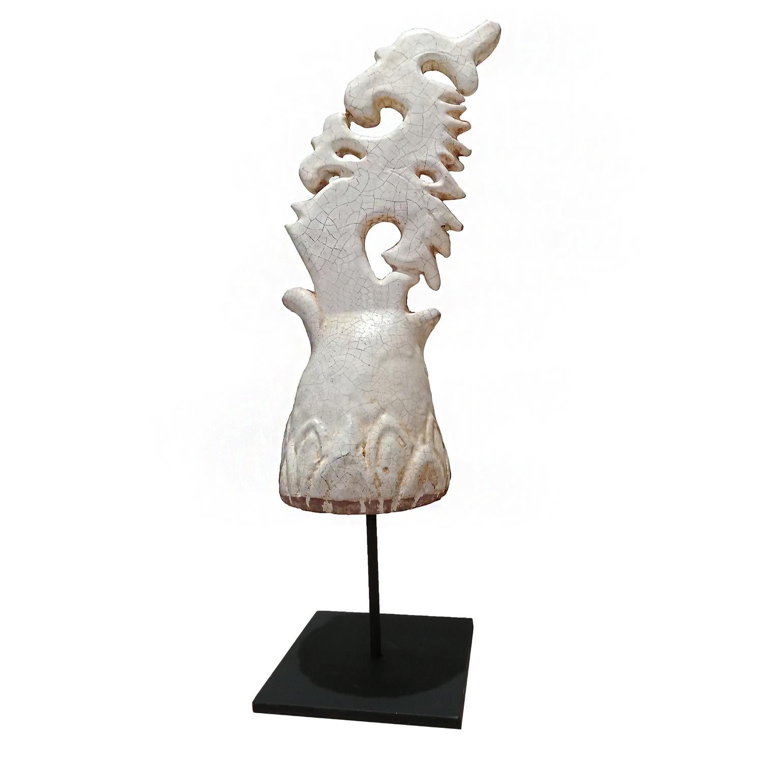 Thai Ceramic Antefix Ornaments, 19th Century For Sale at 1stDibs