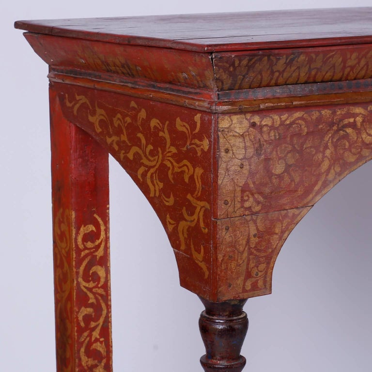 Thai Painted Altar Table or Console For Sale at 1stDibs