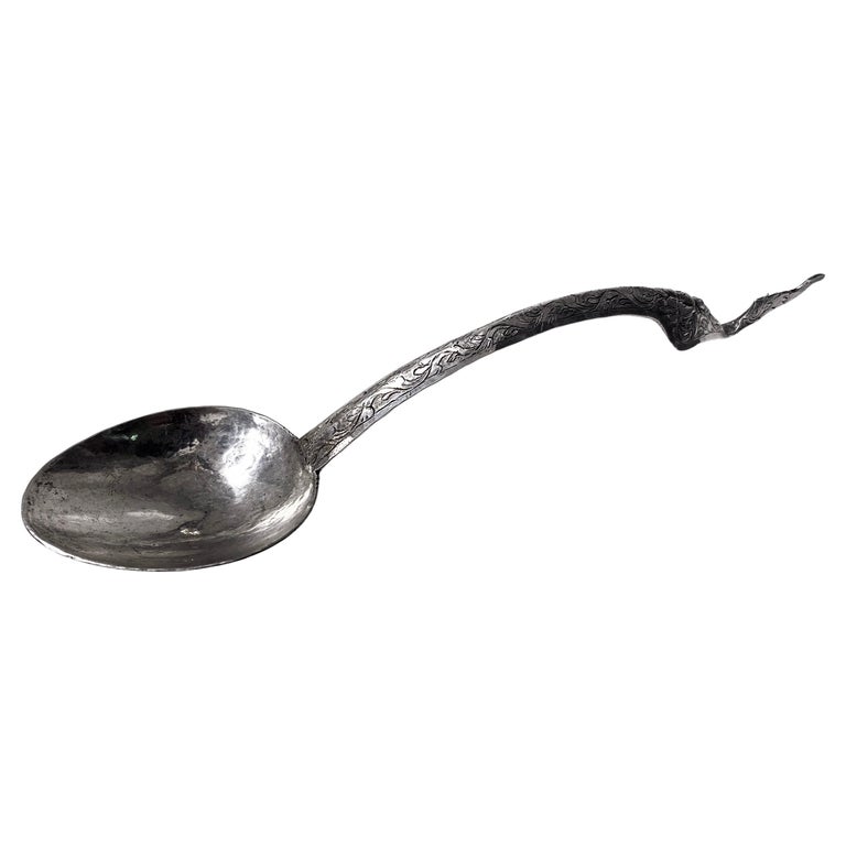 Thai Silver Rice Serving Ladle Spoon For Sale at 1stDibs