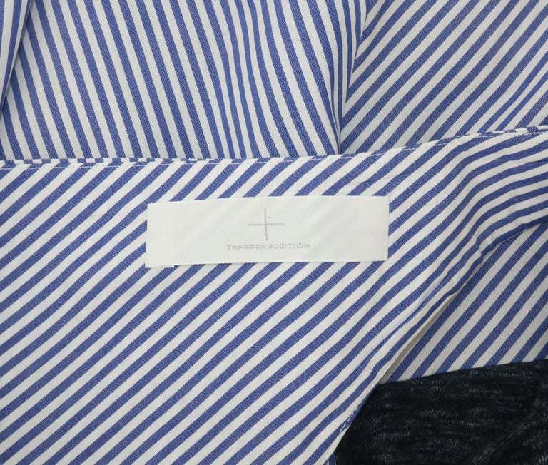 Thakoon Addition Blue and White Cotton 'Backwards' Top For Sale at 1stDibs