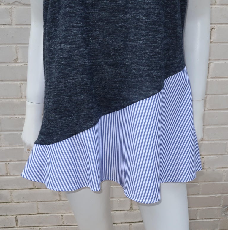 Thakoon Addition Blue and White Cotton 'Backwards' Top For Sale at 1stDibs