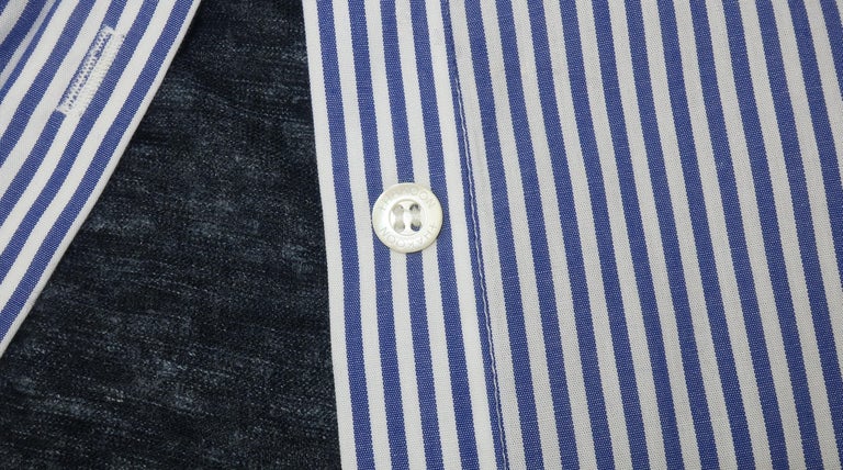 Thakoon Addition Blue and White Cotton 'Backwards' Top For Sale at 1stDibs