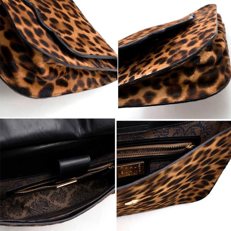 Thale Blanc Leopard Print Pony Hair Shoulder Bag For Sale at 1stDibs ...