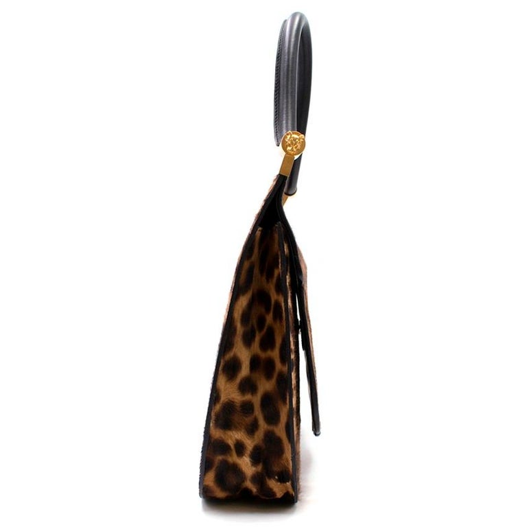 Thale Blanc Leopard Print Pony Hair Shoulder Bag For Sale at 1stDibs ...