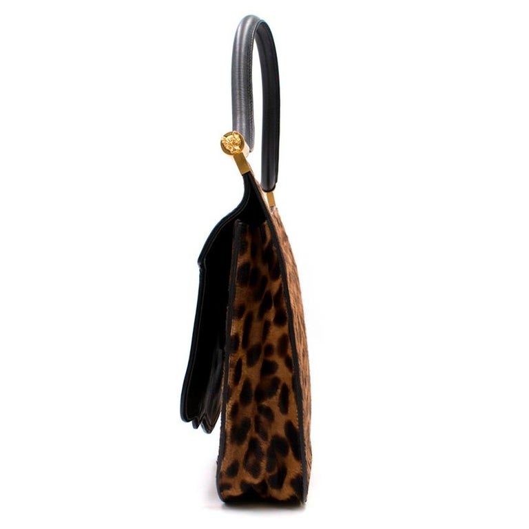 Thale Blanc Leopard Print Pony Hair Shoulder Bag For Sale at 1stDibs ...