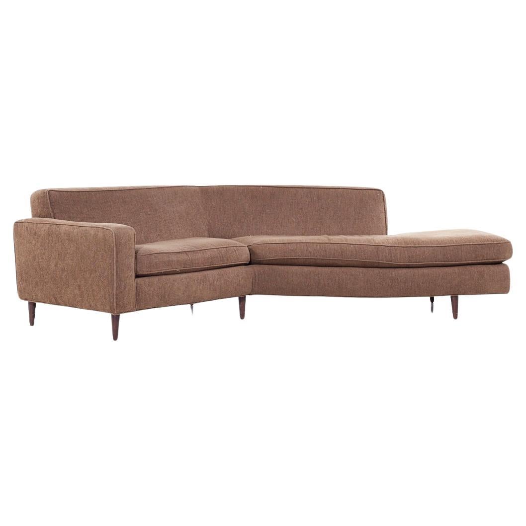 Thayer Coggin Mid Century Angle Bumper Sofa For Sale at 1stDibs