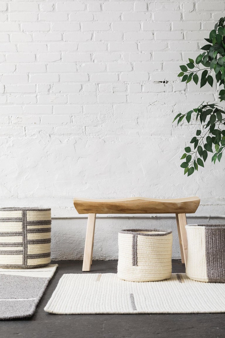 Thayer Design Studio, Natural Wool, Dark Grey, XXL Balance Basket For ...