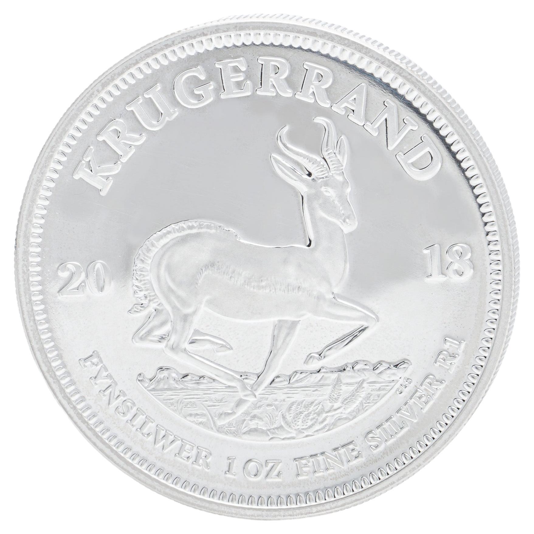 2018 1oz silver Krugerrand 999. Silver Limited edition 15000/11077 ...