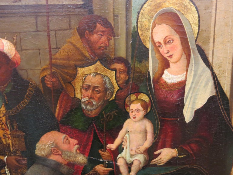 Adoration of the Magi, Catalan Baroque, S.XVI Dated 1527, Oil on Wood ...