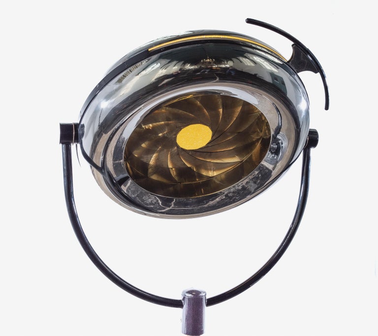 Aperture Lamp, Sculptural Lamp with Copper Diafragma For Sale at 1stDibs