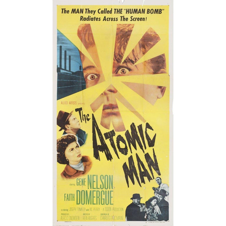 The Atomic Man 1956 U.S. Three Sheet Film Poster For Sale at 1stDibs
