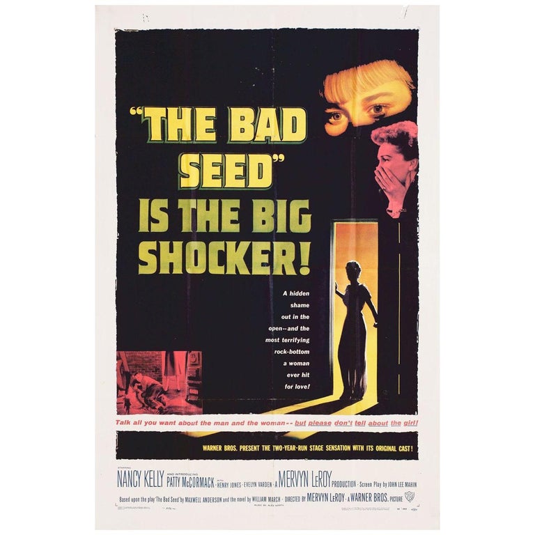 The Bad Seed 1956 U.S. One Sheet Film Poster at 1stDibs
