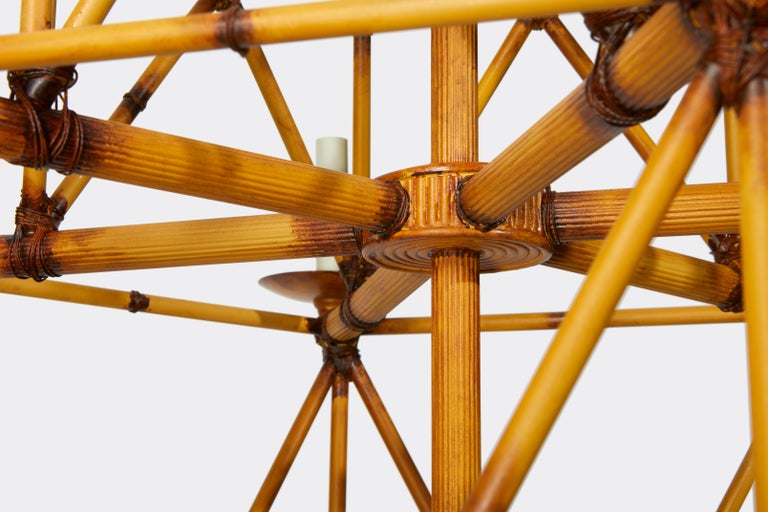 Bamboo Folly Chandelier by David Duncan For Sale at 1stDibs