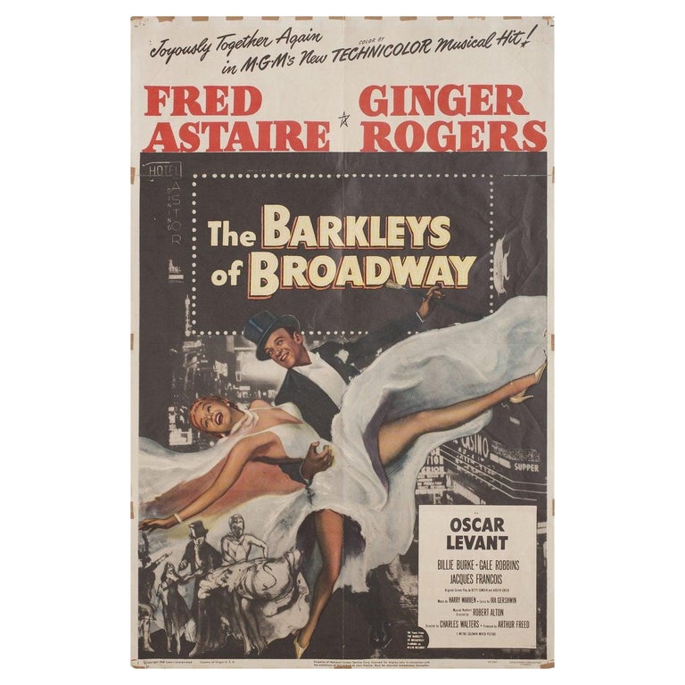 The Barkleys of Broadway 1948 U.S. One Sheet Film Poster For Sale at ...