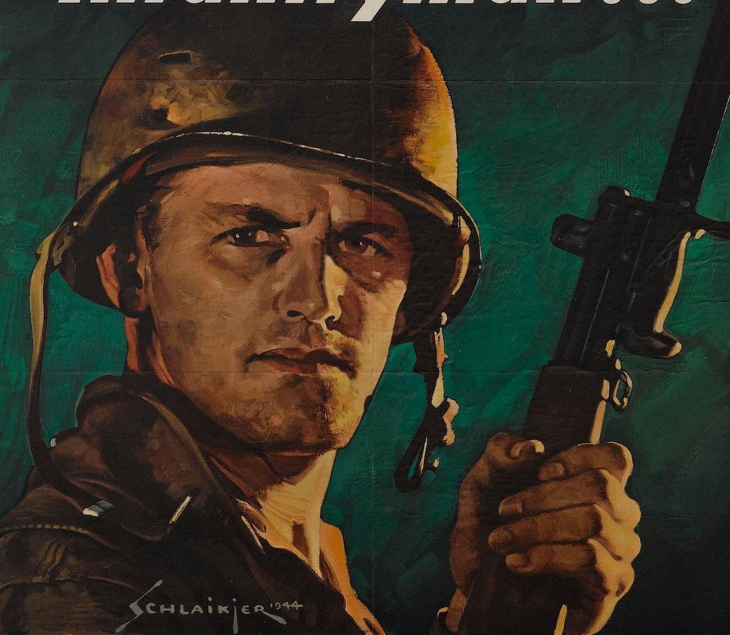 "The Battle-Wise Infantryman" Vintage WWII Poster by Jes W. Schlaikjer ...