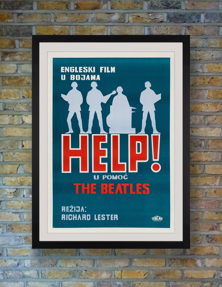 The Beatles 'Help!' Original Vintage Movie Poster, Yugoslavian, 1966 at ...