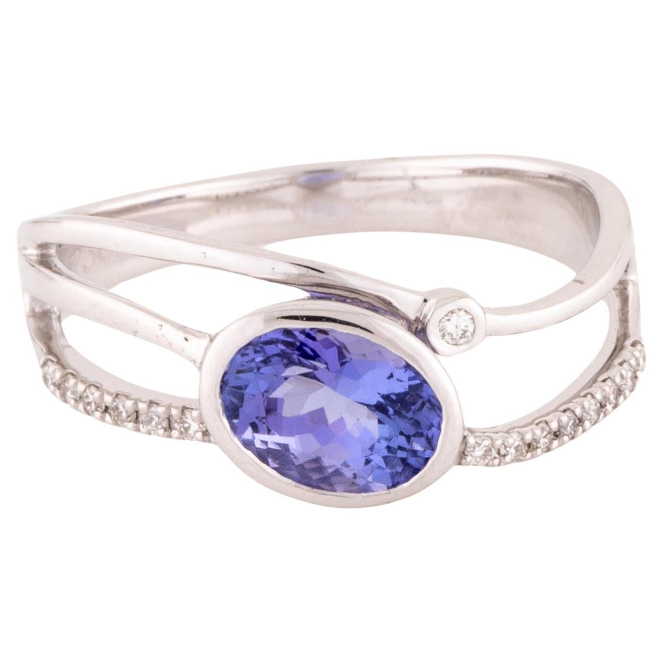 The Beauty of the Night Sky Tanzanite and Diamond Ring in 14K Yellow ...