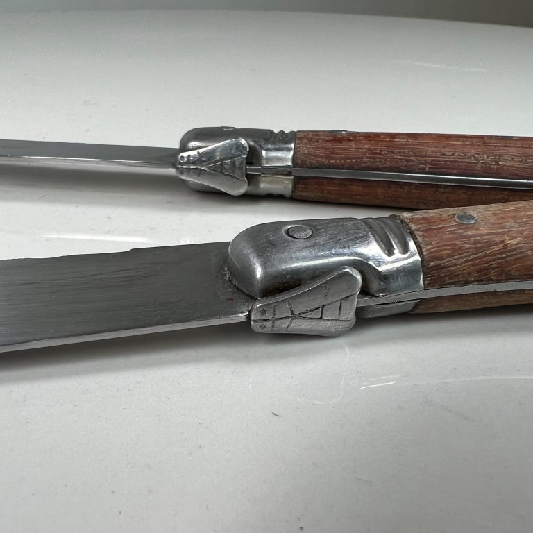 The Bee La Guiole Two Serrated Knives Wood Handle Sabatier France For ...