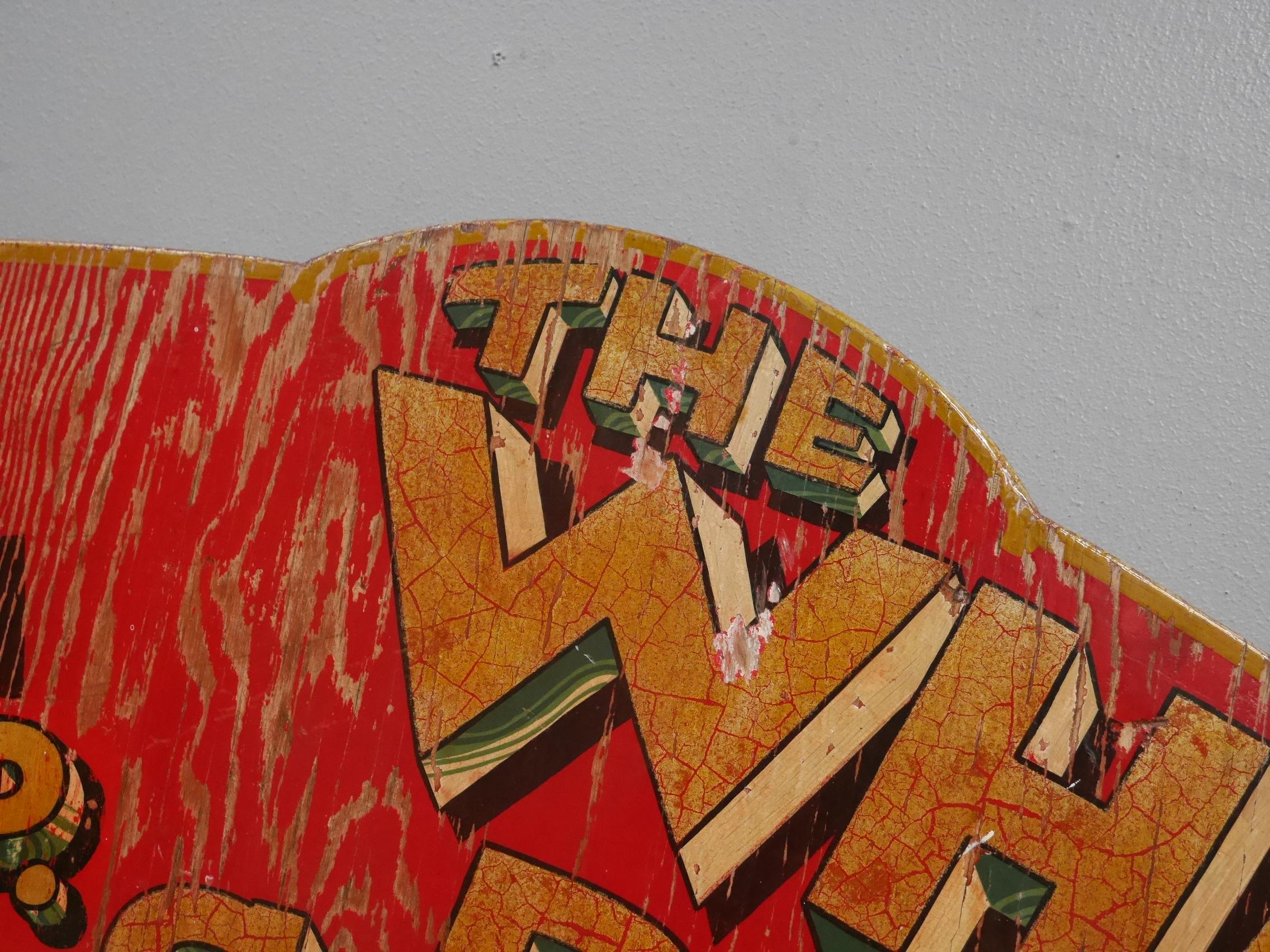 Big Wheel Hand Painted Fairground Sign at 1stDibs