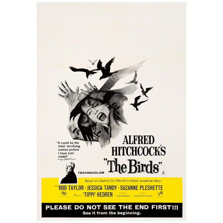 'The Birds' Original Vintage British Double Crown Movie Poster, 1963 at ...