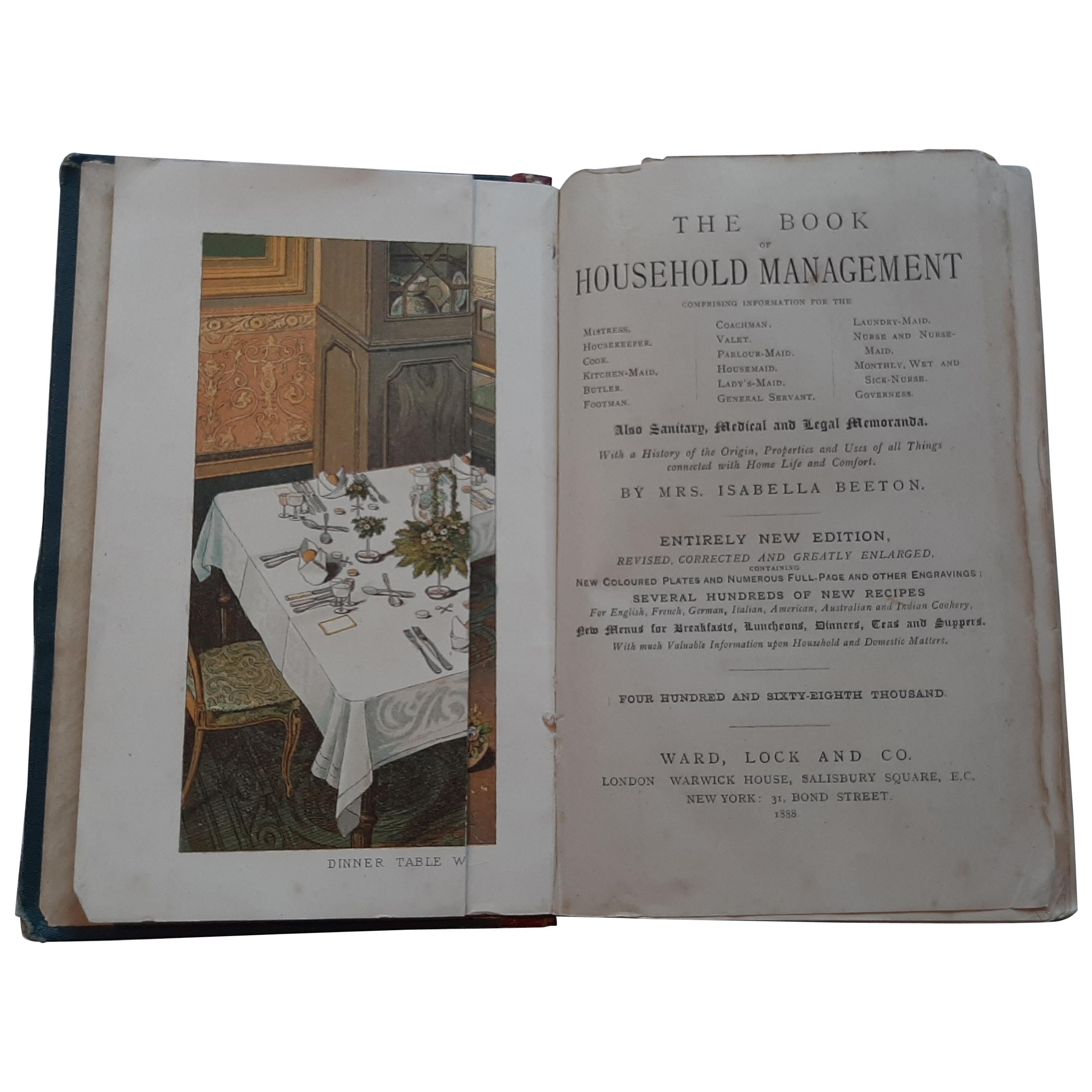 The Book of Household Management '1888 Edition' by Beeton at 1stDibs