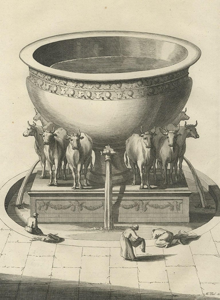 The 'Brazen Sea' in Solomon's Temple and a Cross Section of the Brazen ...