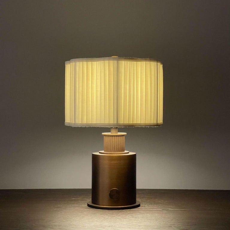 Camellia Portable Led Lamp, André Fu Living Bronze Glass New For Sale ...