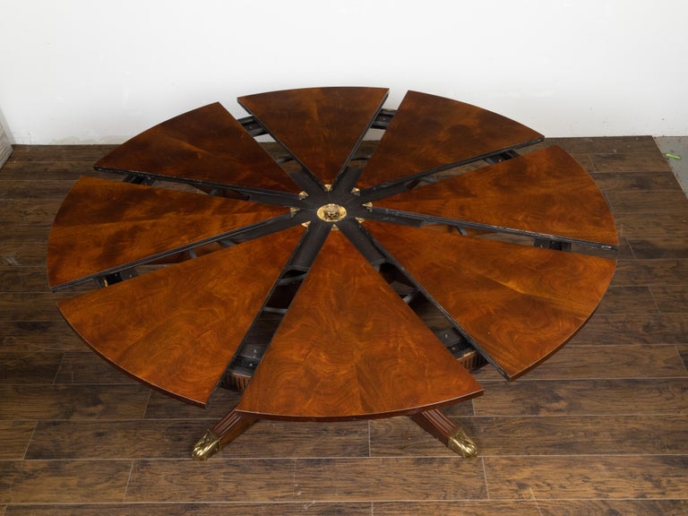 The Capstan, Baker Furniture Vintage Mahogany Dining Table with Extending Top at 1stDibs