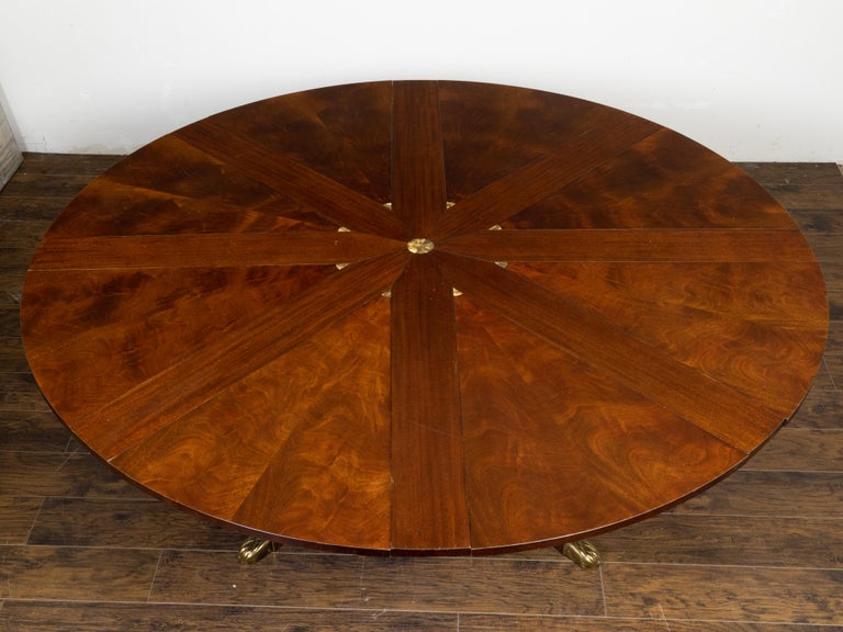 The Capstan, Baker Furniture Vintage Mahogany Dining Table with Extending Top at 1stDibs