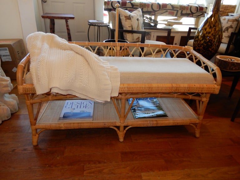 Carolina Bamboo and Cane Bench For Sale at 1stDibs