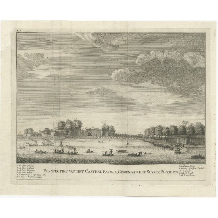 The Castle of Batavia (Jakarta) in the Dutch East Indies (Indonesia ...