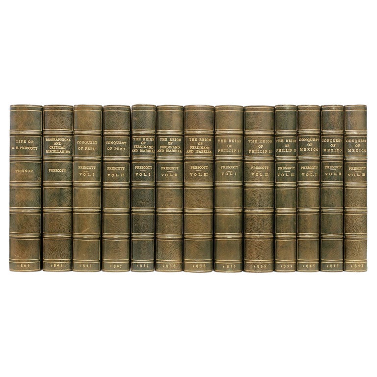 Complete Works of William Prescott. 13 Vols., All First Editions, 1837/ ...