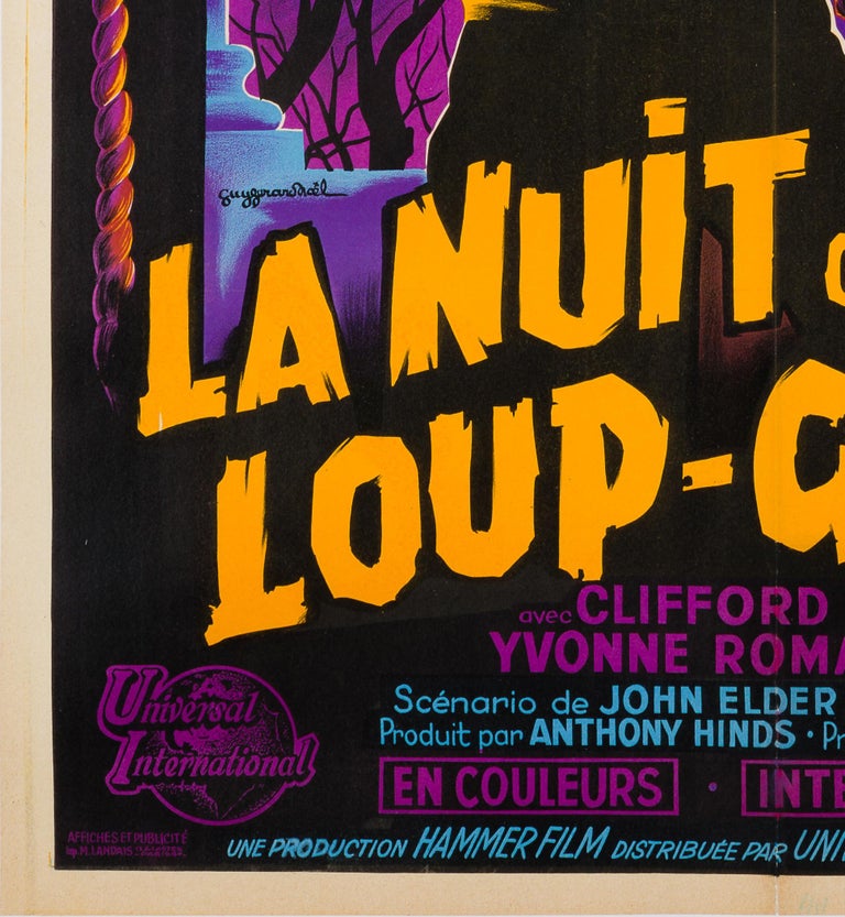 The Curse of the Werewolf Original French Film Movie Poster, Guy Noel ...
