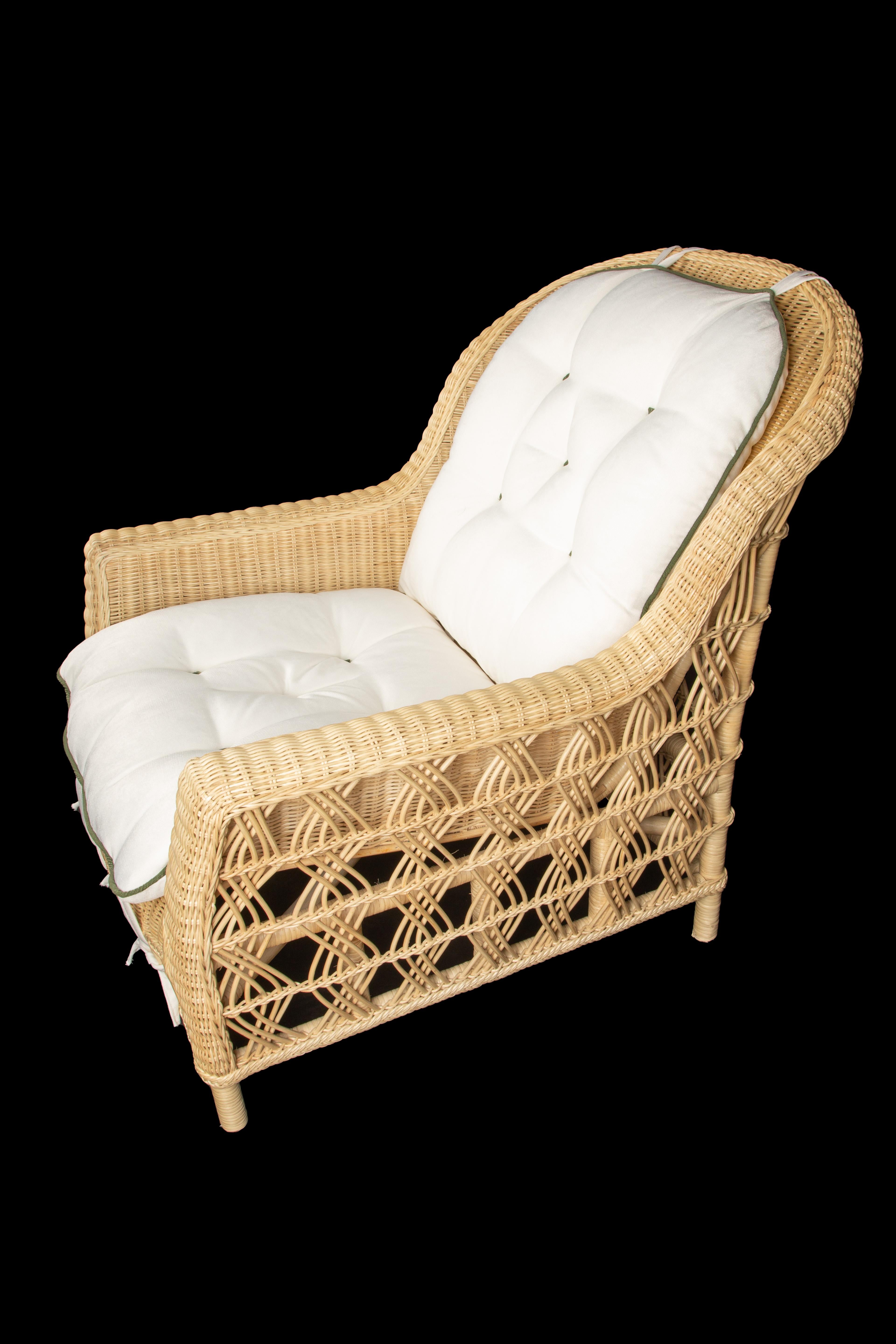 The Dana Wicker Scoop Chair For Sale at 1stDibs