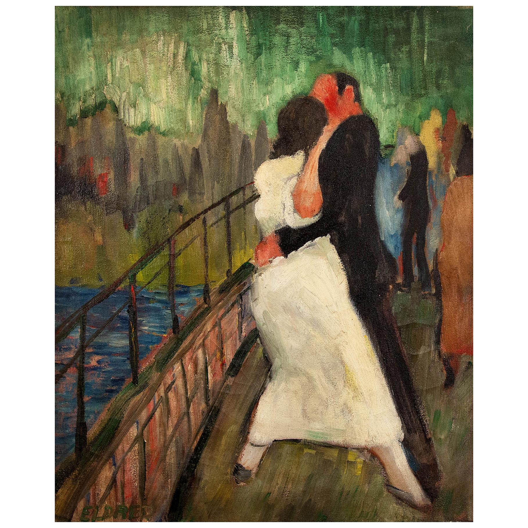 "The Dance" Oil Painting by Thomas Brownell Eldred, circa 1930s at 1stDibs
