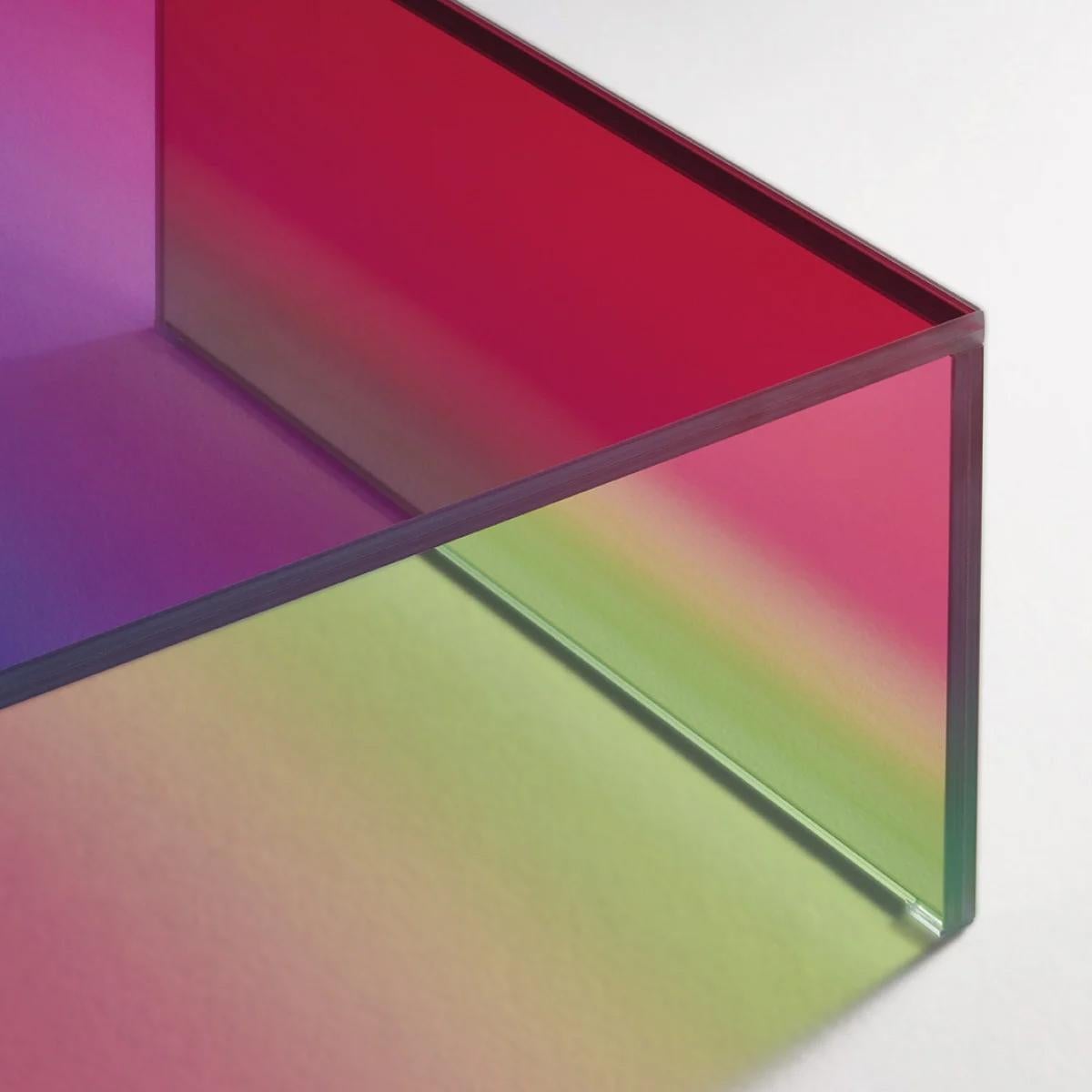 THE DARK SIDE OF THE MOON Low Table in Striped Glass, by Piero Lissoni ...